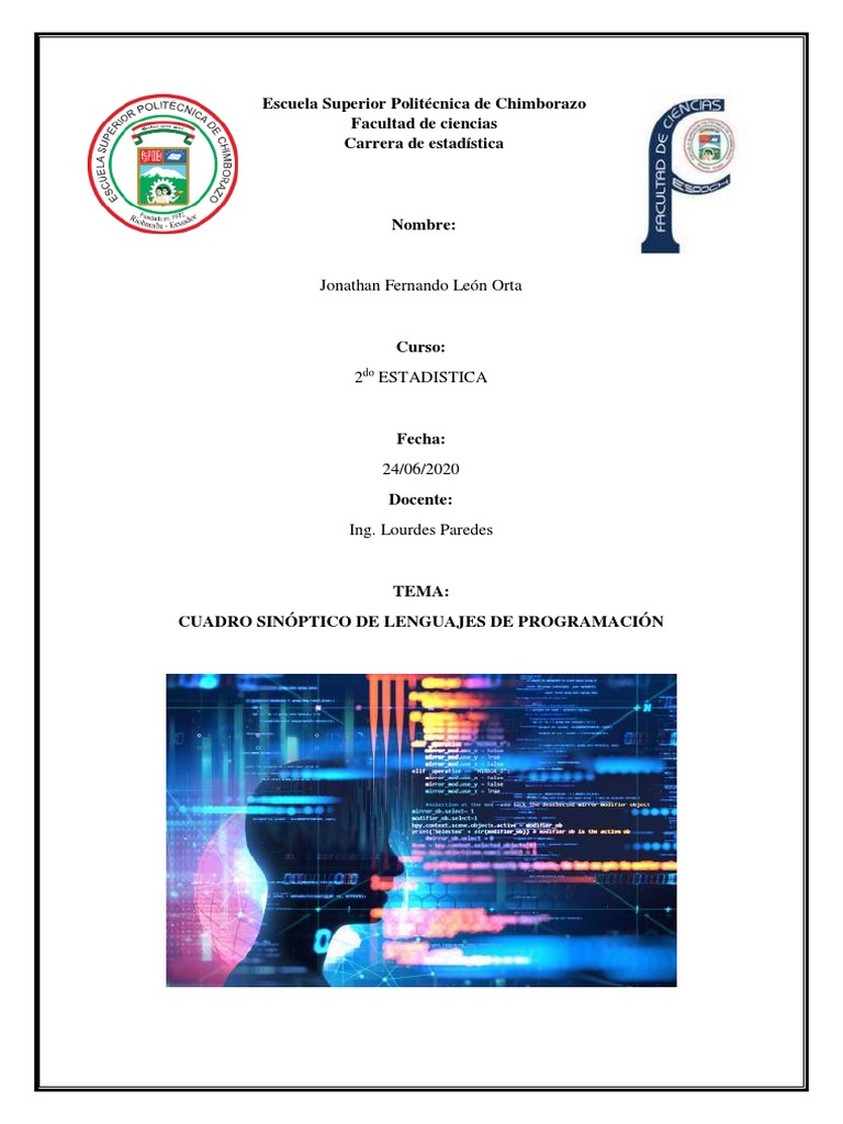 Cuadro Sinoptico | PDF | Spss | Python (lenguaje de programación)