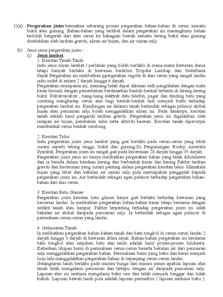 Pergerakan Jisim | PDF