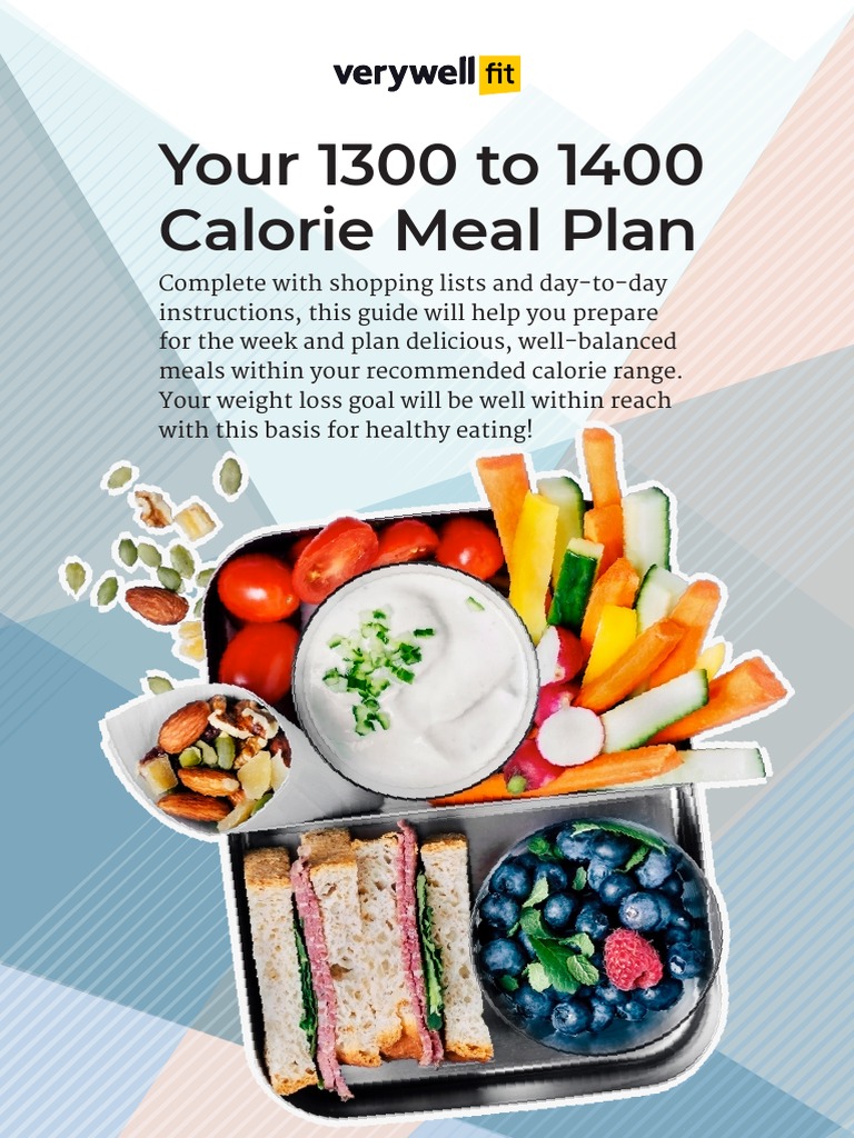 1300 Calorie Meal Plan for Weight Loss | PDF | Drink | Cooking