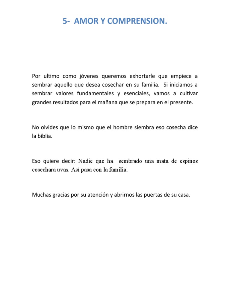 5 - Amor y Comprension | PDF | Cocina, comidas y vino | Salud y bienestar