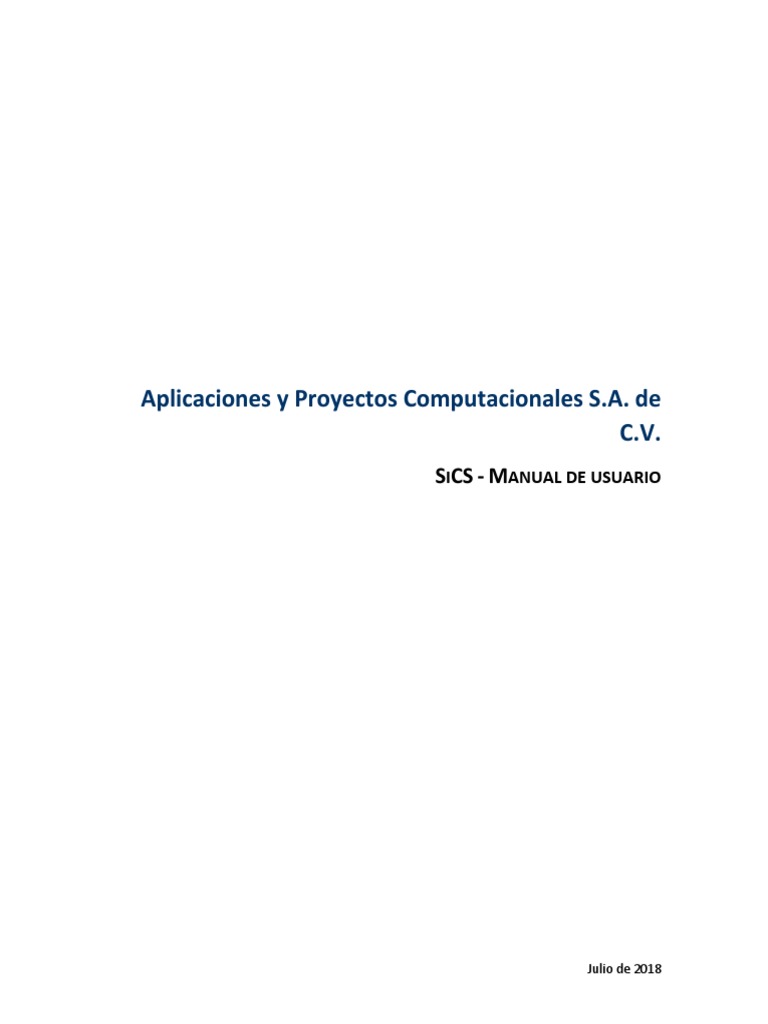 Manual de Usuario SiCS | PDF | Computación en la nube | Archivo de ...