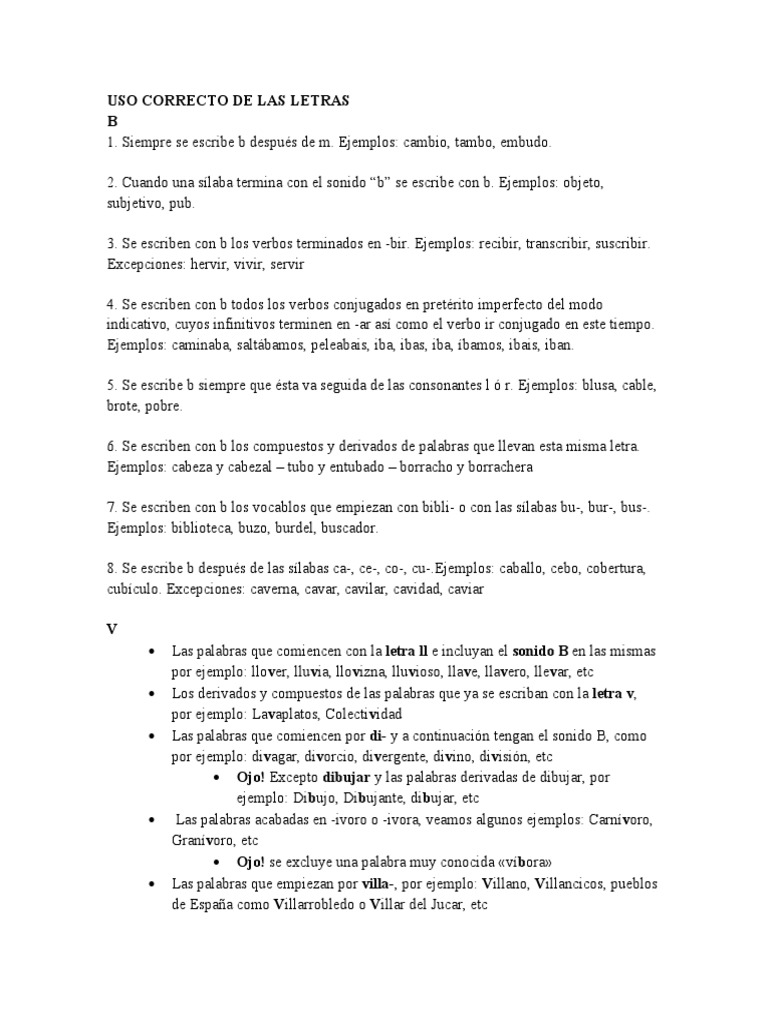 Uso Correcto de Las Letras | PDF | Idiomas | Science