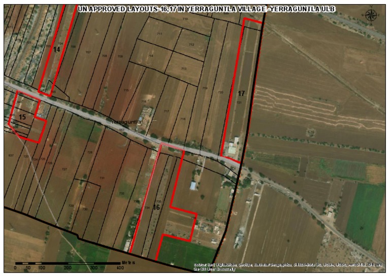 Yerraguntla: 0 100 200 300 400 50 Meters | PDF | Geographic Data And ...