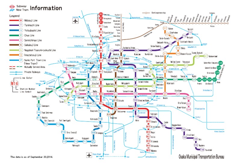 Osaka Metro Map PDF | PDF