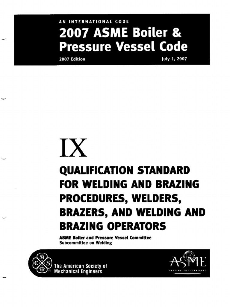 Asme Section IX 2007