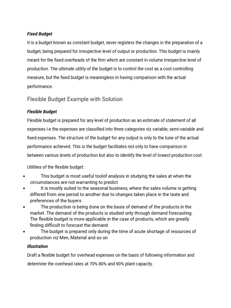Fixed Budget | PDF | Budget | Demand