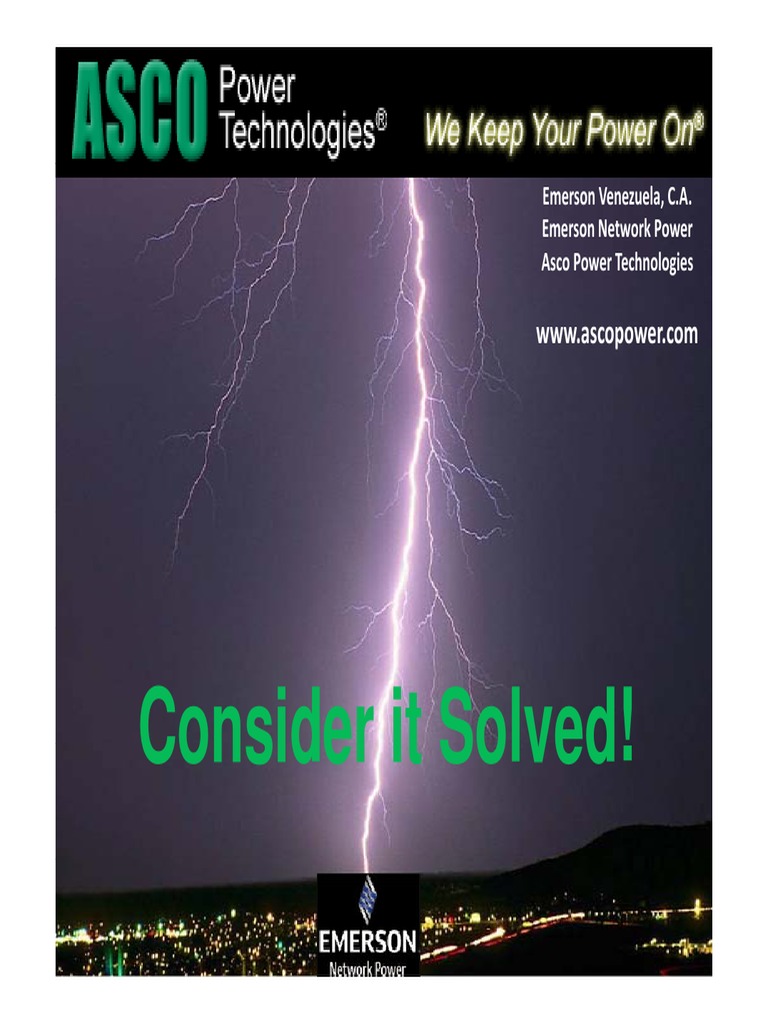 ATS ASCO POWER TECHNOLOGIES Presentacion | PDF | Relé | Circuito integrado