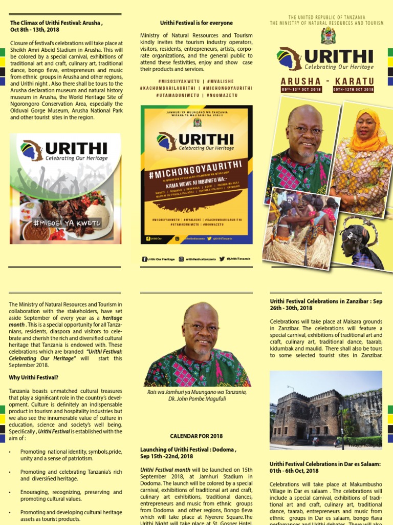 ARUSHA - Karatu: The Climax of Urithi Festival: Arusha, Oct 8th - 13th ...