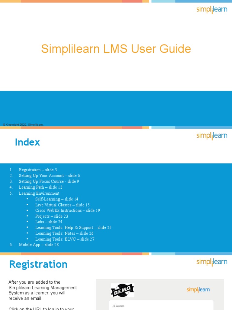 LMS User Guide - Simplilearn | PDF | Mobile App | World Wide Web