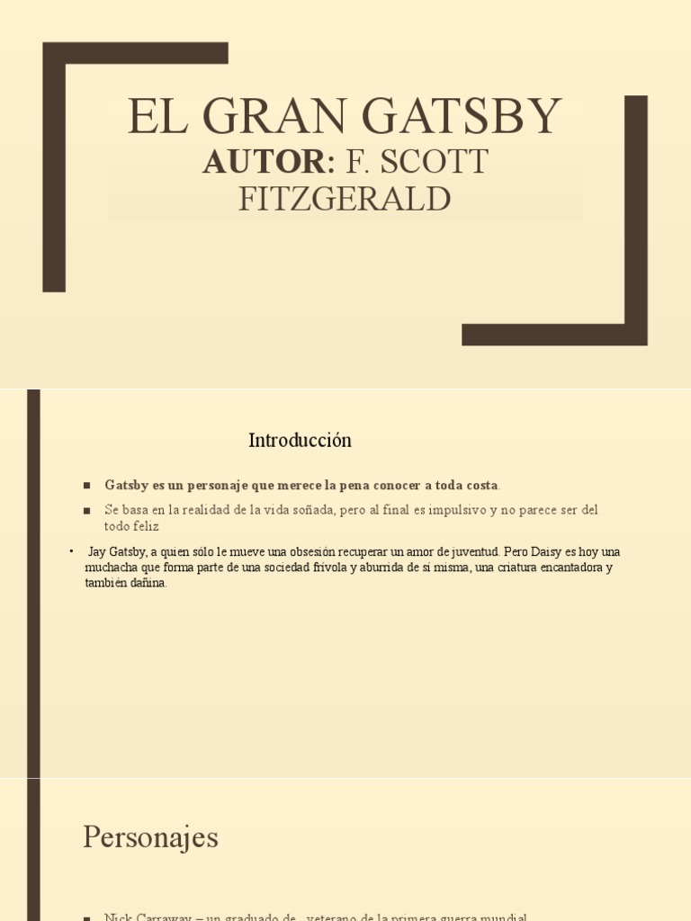 El Gran Gatsby | PDF | El gran Gatsby