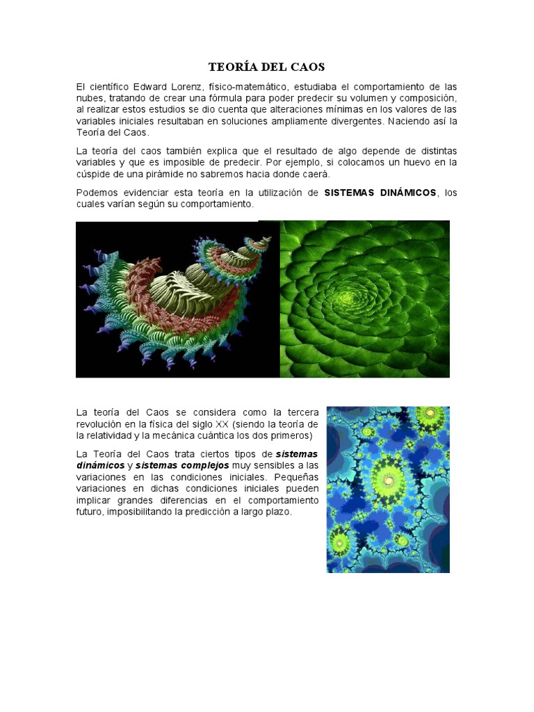 Teoría del caos y sistemas dinámicos | PDF | Teoría del caos | Física