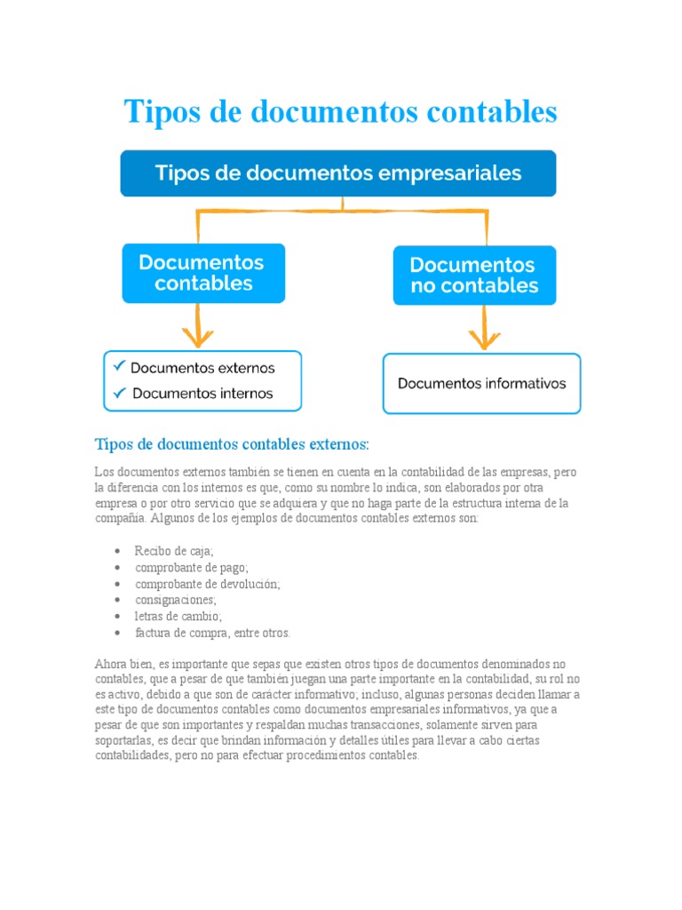 Tipos de Documentos Contables | PDF