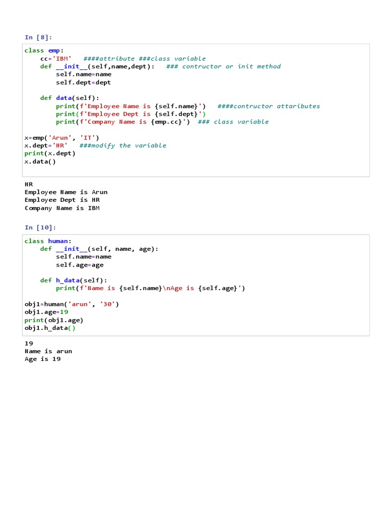 Self Self Self Self Self Self: ####Attribute ###Class Variable ...
