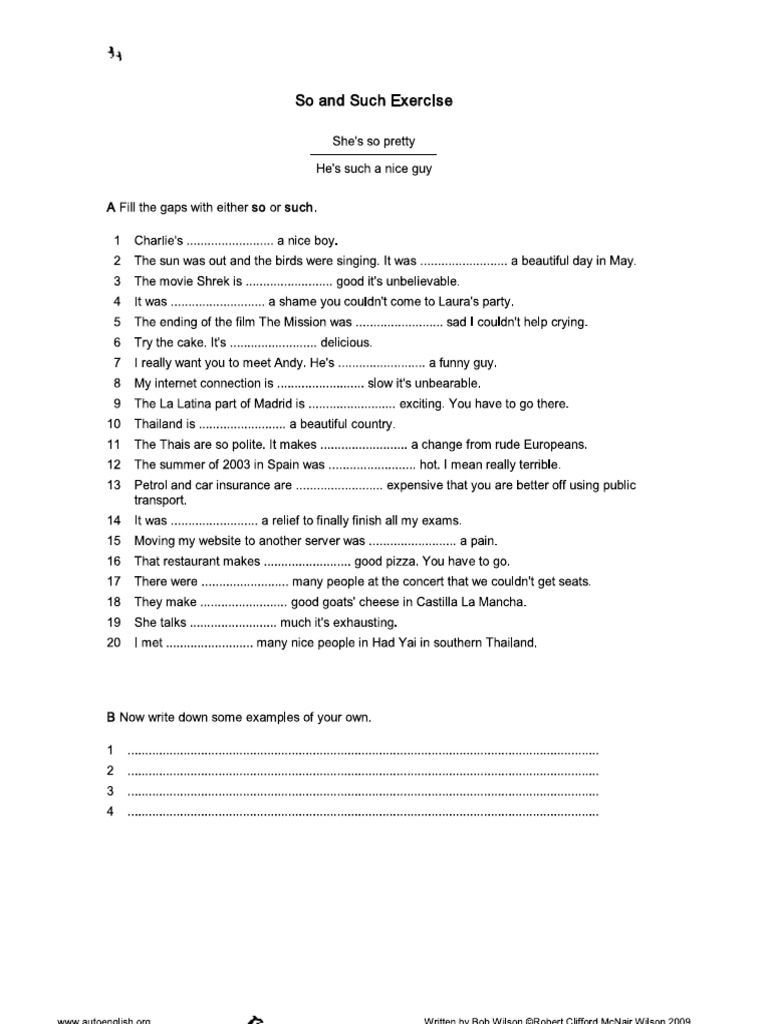 So Such Exercises | PDF