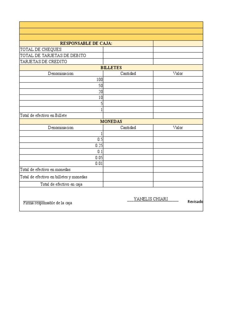Formato Caja Menuda | PDF