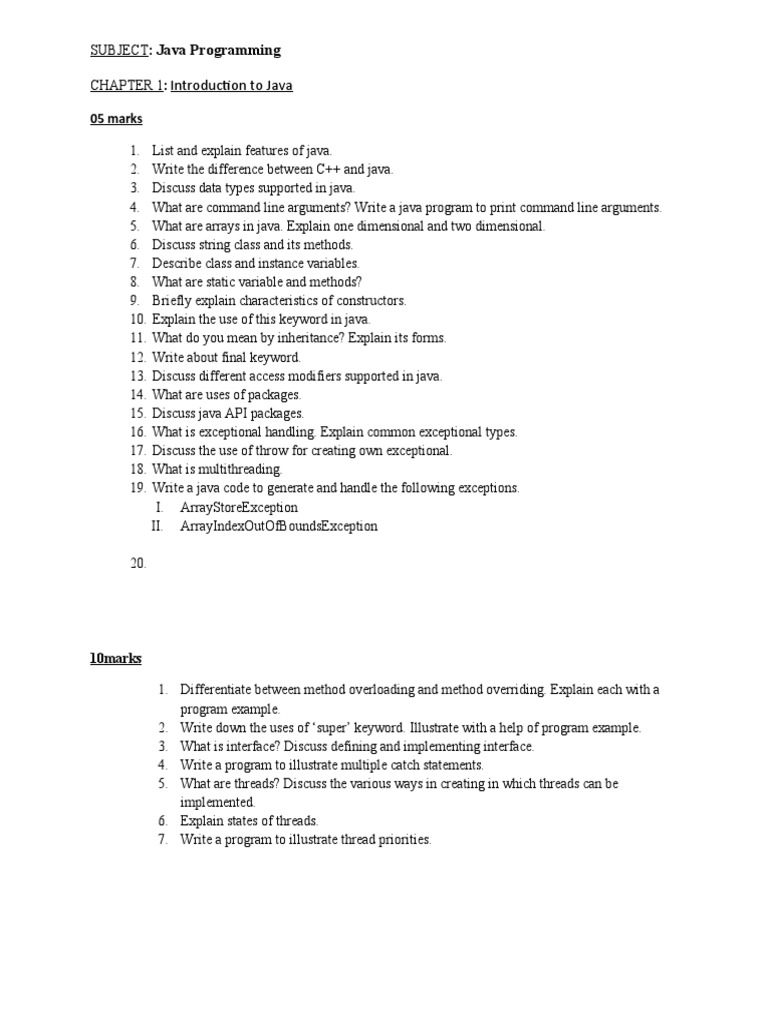 Java Paper | PDF | Java (Programming Language) | Method (Computer Programming)