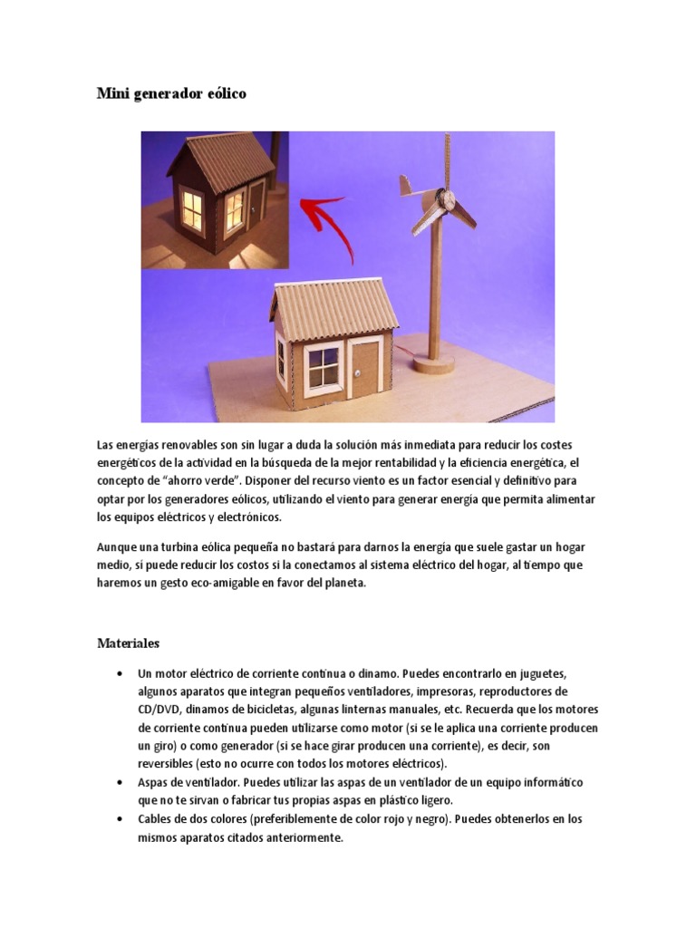 Mini Generador Eólico | PDF