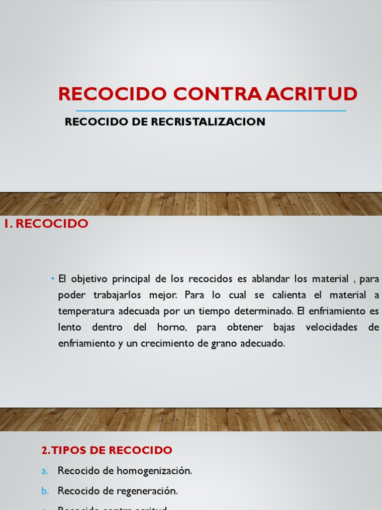 Recocido para Eliminar Acritud en Metales | PDF | Recocido (Metalurgia ...
