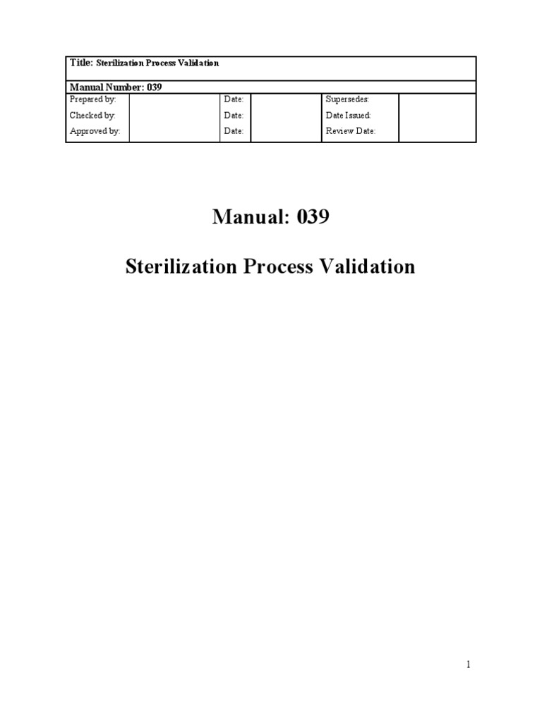 Sterilization Validation Guide | PDF | Sterilization (Microbiology ...