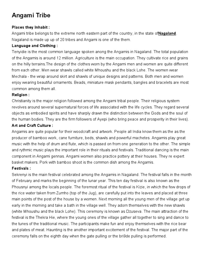 Angami Tribe | PDF | Jewelry | Design