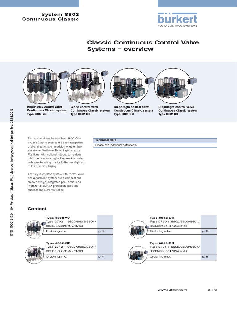 Valvulas Proporcionales Burkert | PDF | Valve | Systems Engineering