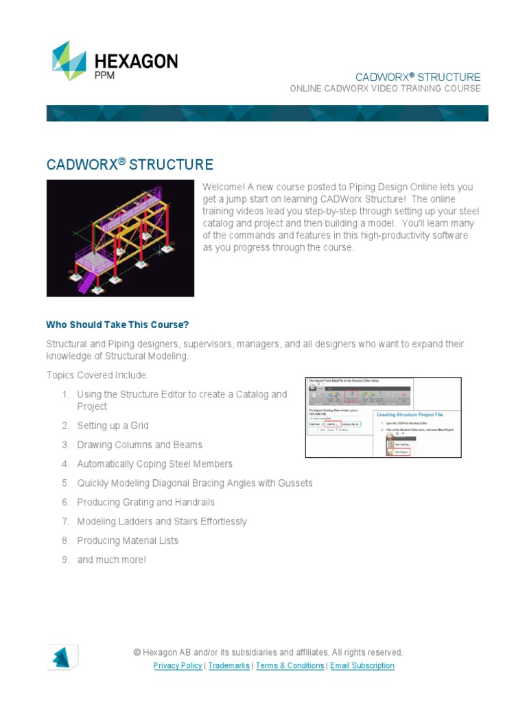 Hexagon PPM Cadworx-Structure | PDF | Computers