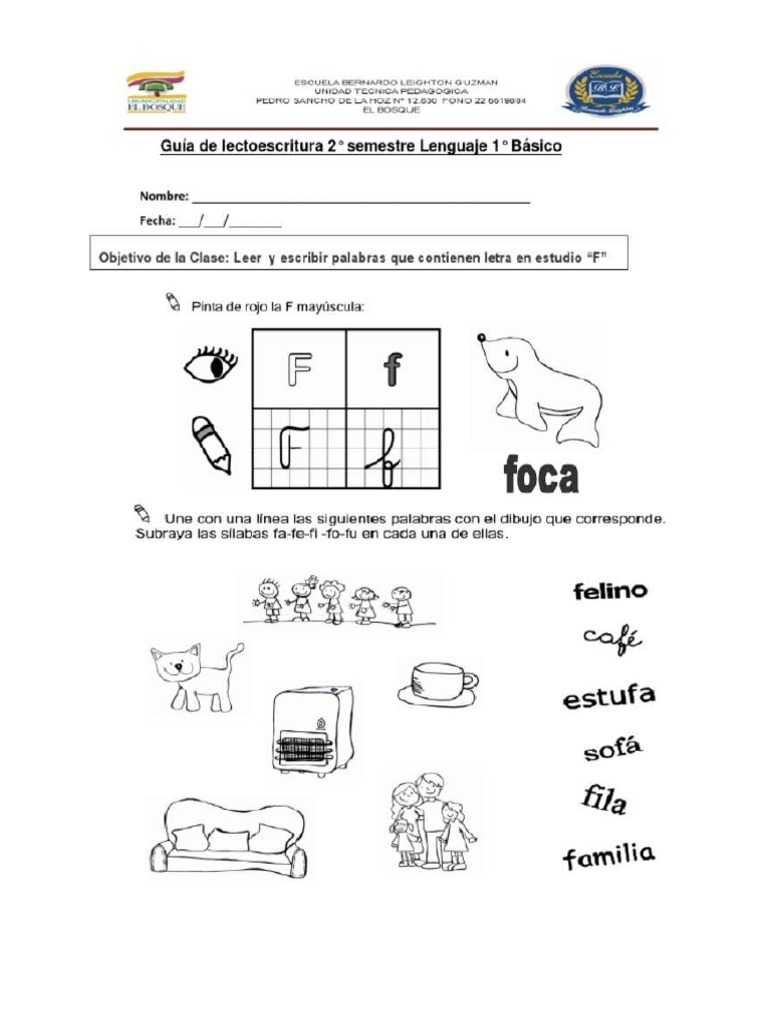Guias Letra F | PDF