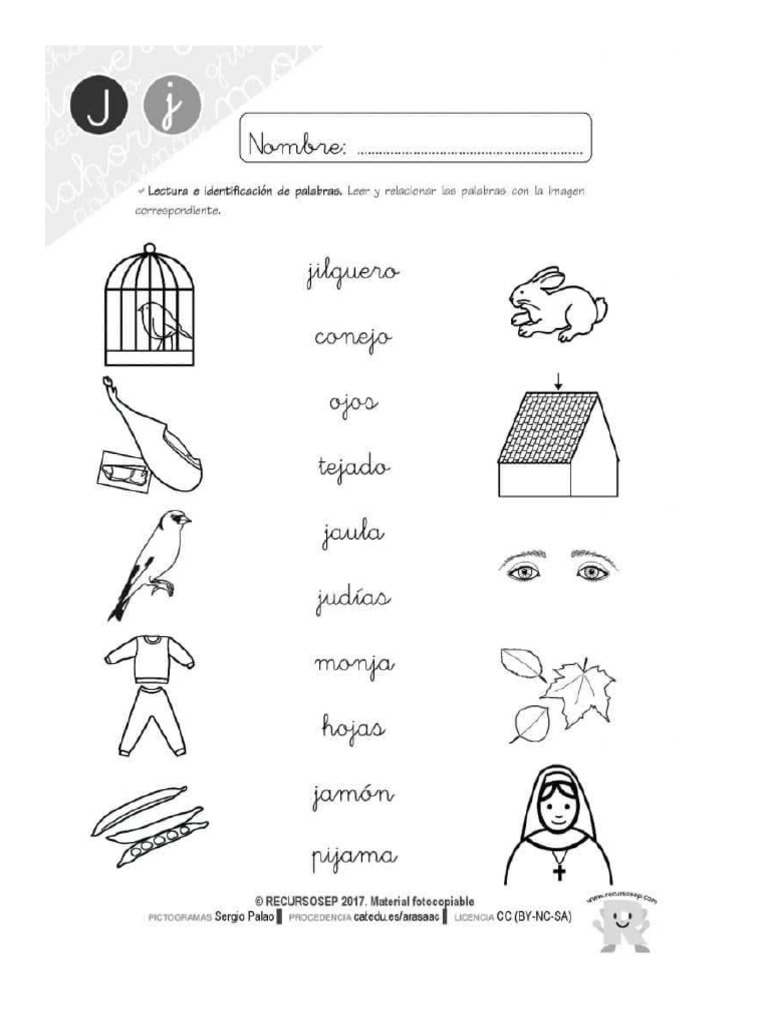 Guias Letra JA JE JI JO JU | PDF