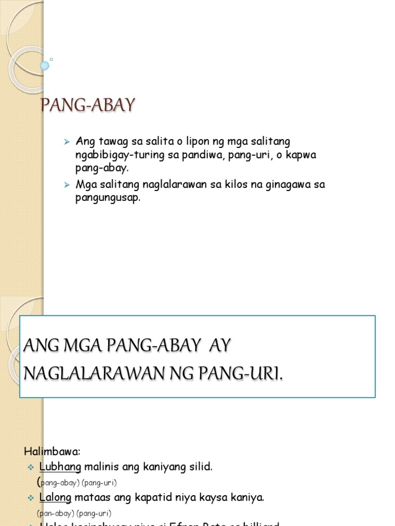 Pang Abay | PDF