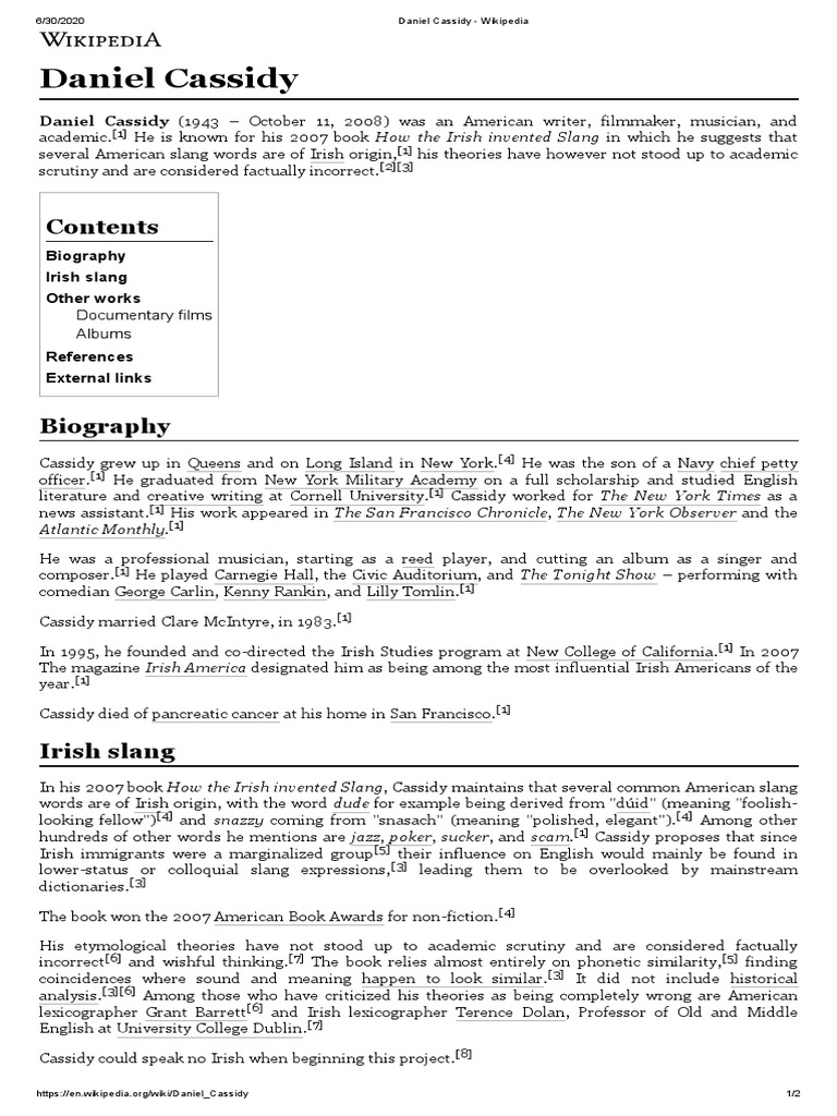 Daniel Cassidy | PDF