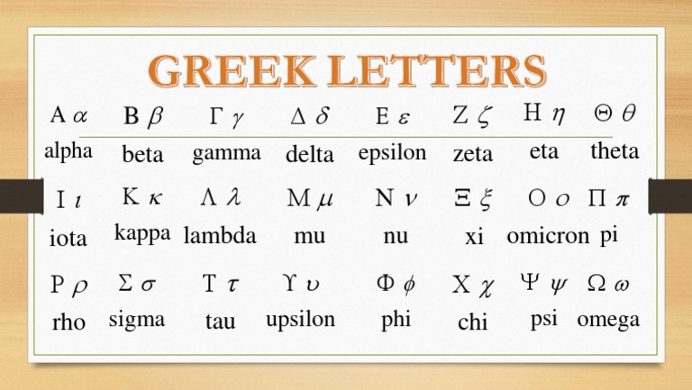 Greek Letters | PDF