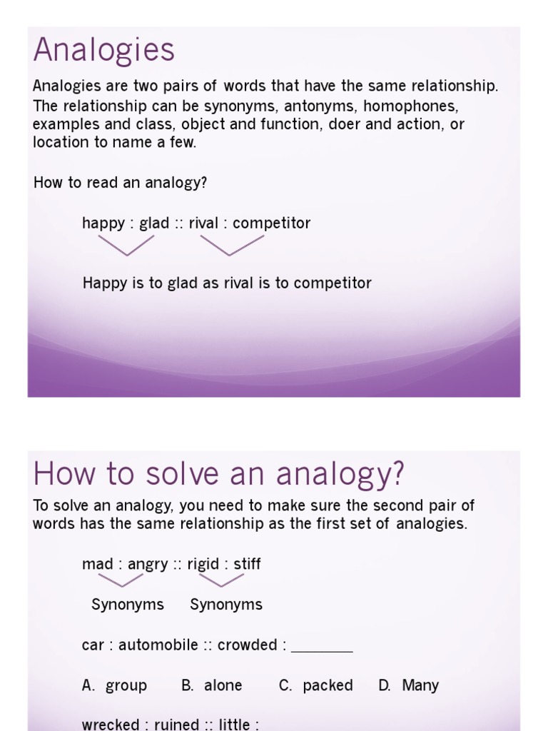 Analogies Synonyms | PDF | Lexical Semantics | Lexicology