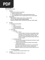 Elements of Music Lesson Plan | PDF | Singing | Pedagogy