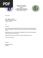 Letter of Request To MDRRMC To Evaluate Earthquake Drill Request ...