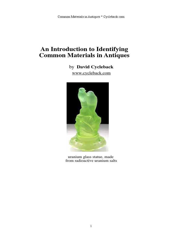 Identifying Common Antique Materials | PDF | Paper | Paintings