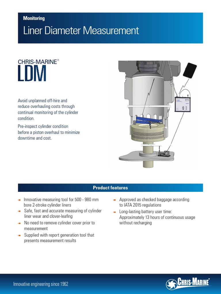 Liner Diameter Measurement: Chris-Marine | PDF | Cylinder (Engine) | Piston