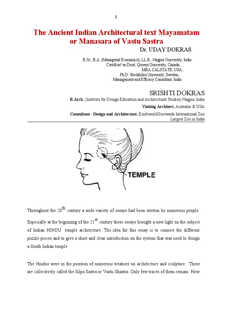 The Ancient Indian Architectural Text Mayamatam or Manasara of Vastu Sastra | PDF | Religion And ...