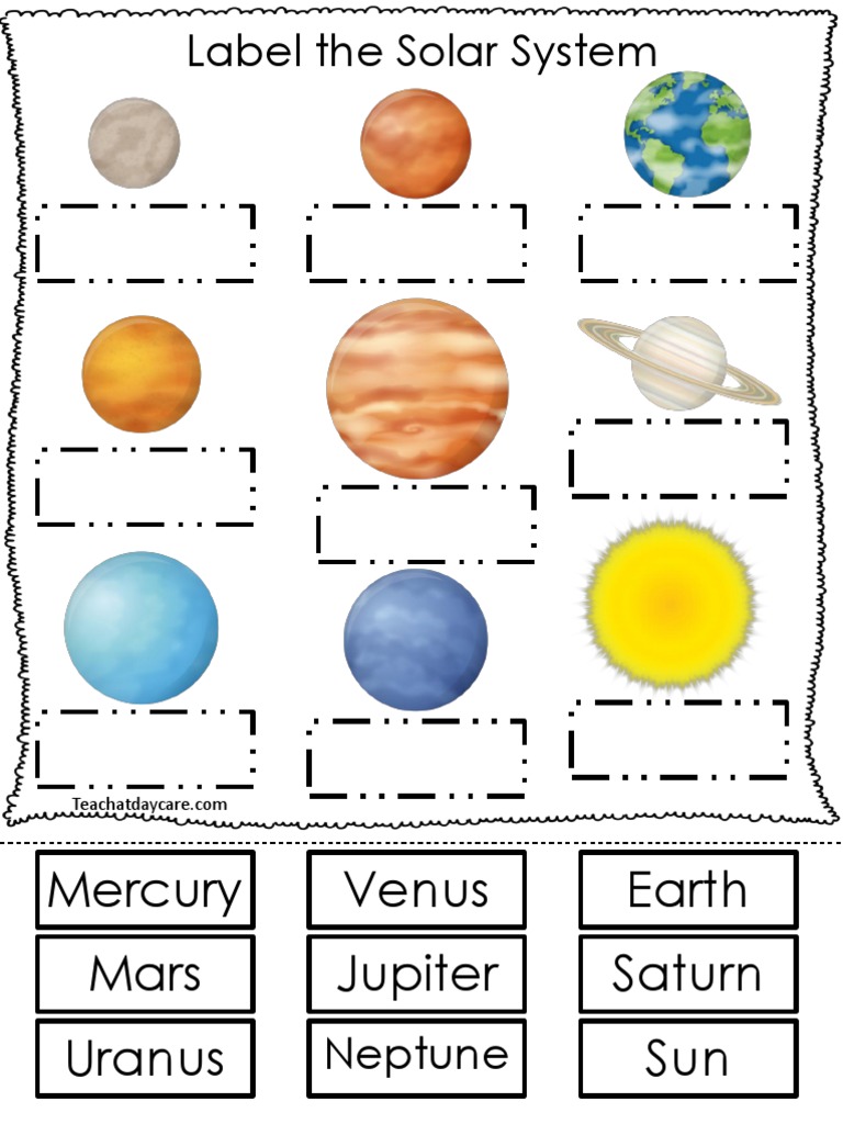 Label The Solar System Game | PDF