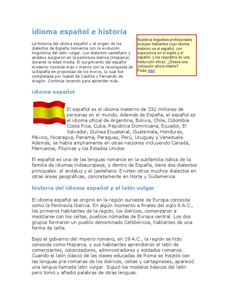 Idioma Español e Historia | PDF | latín | Moros
