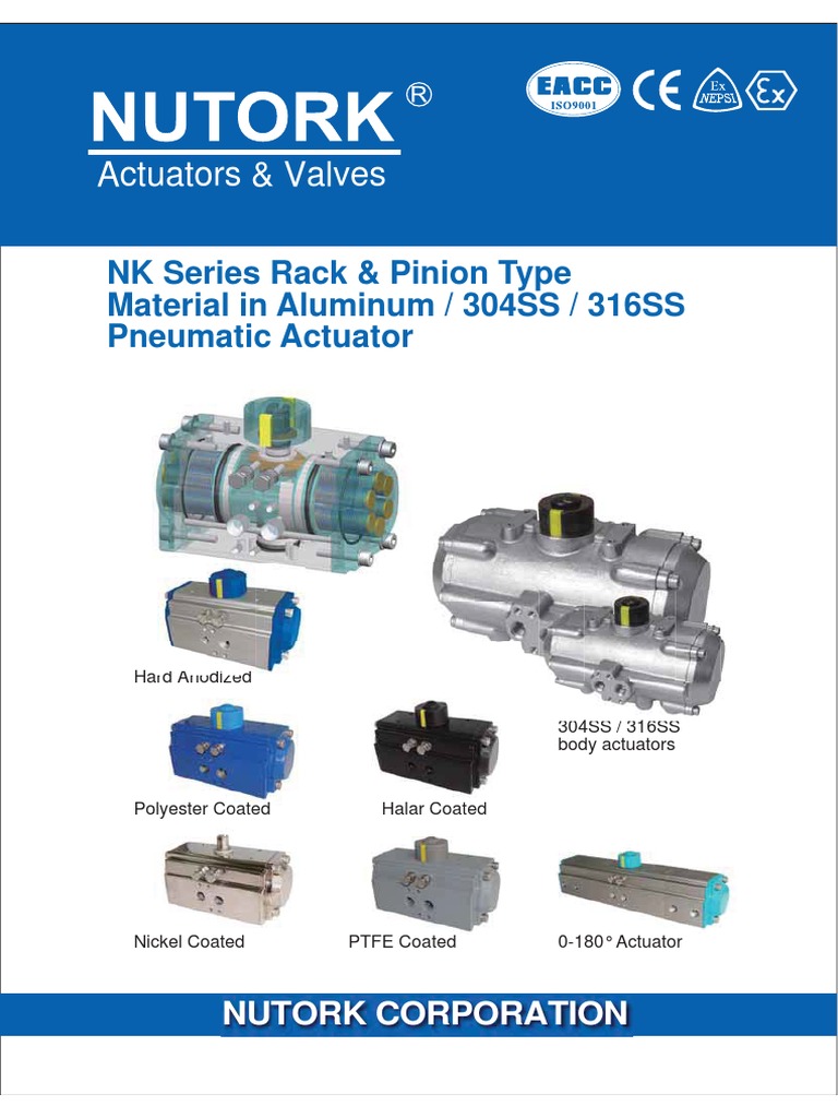 NUTORK Pneumatic Actuator | PDF | Actuator | Valve