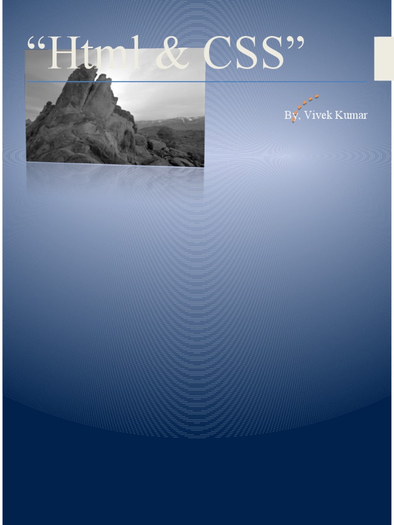 "HTML & CSS": By, Vivek Kumar | PDF