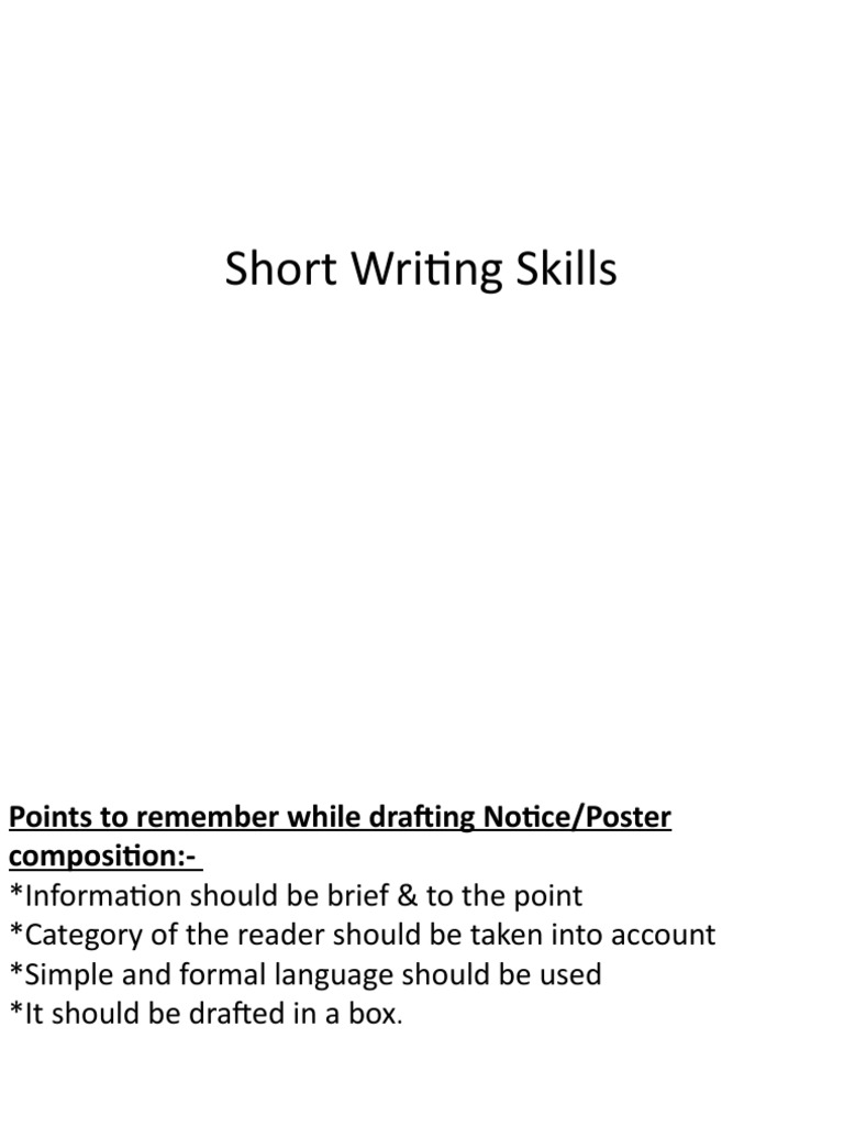 Notice and Poster Making | PDF