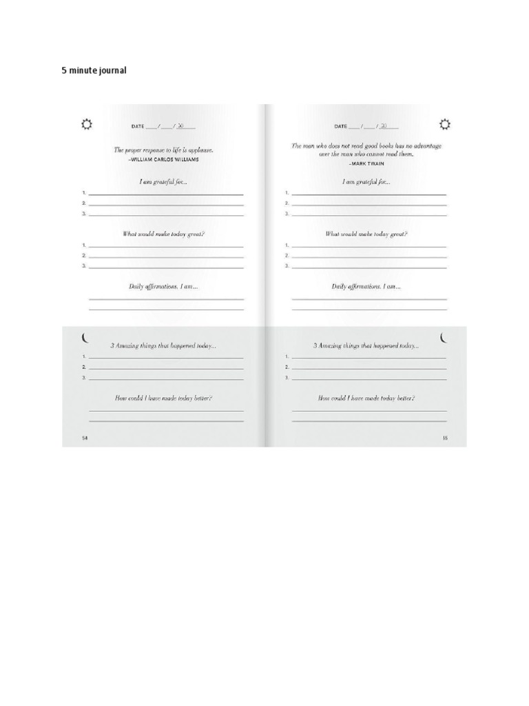 5 Minute Journal | PDF