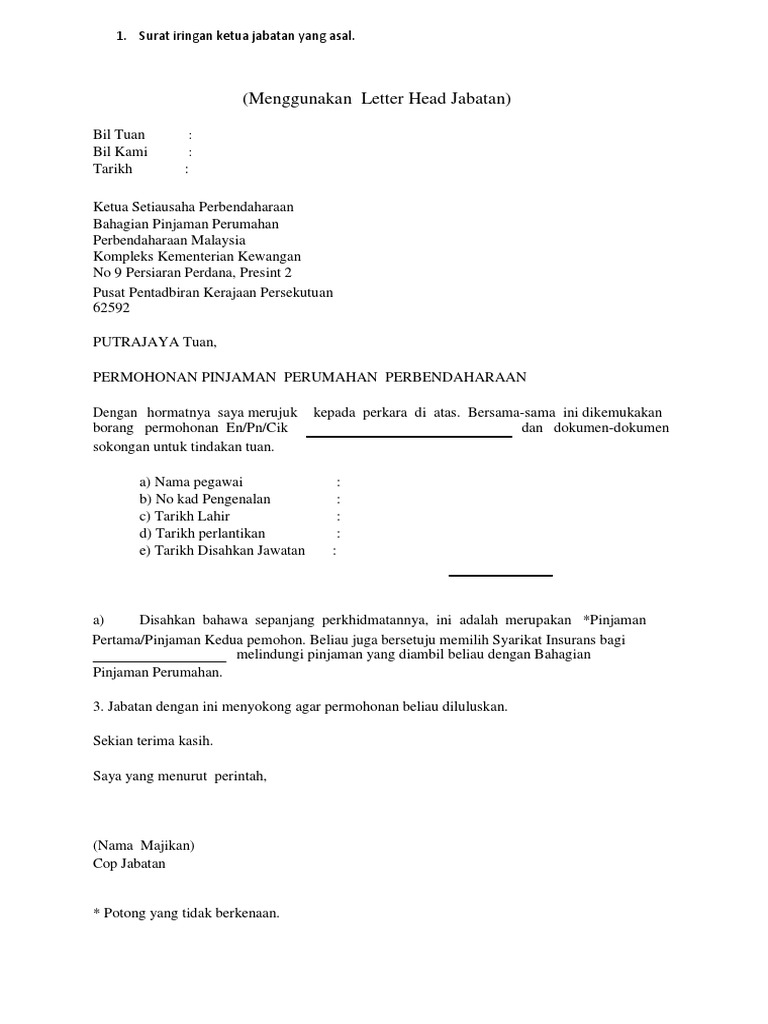 Contoh Surat Iringan | PDF