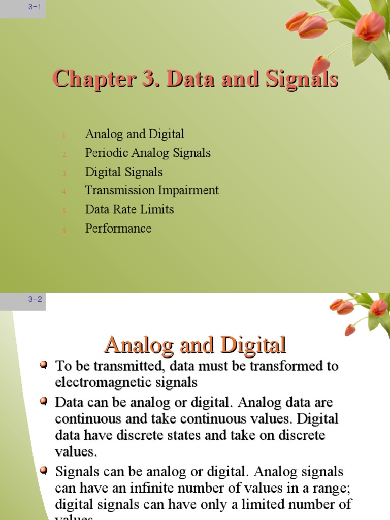 Chapter 3. Data and Signals | PDF | Signal To Noise Ratio | Bandwidth (Signal Processing)