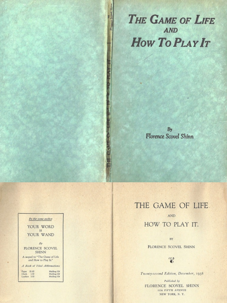 Florence Scovel Shinn The Game Of Life And How To Play It 1938 Pdf