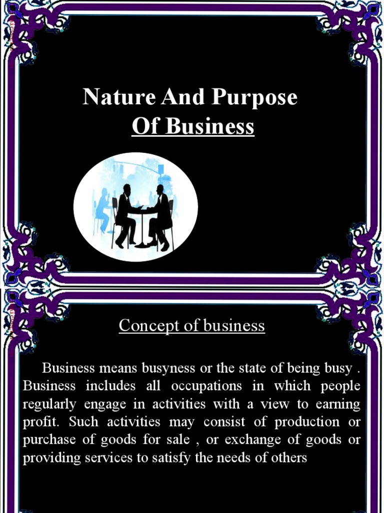 Nature and Purpose | PDF | Final Good | Goods