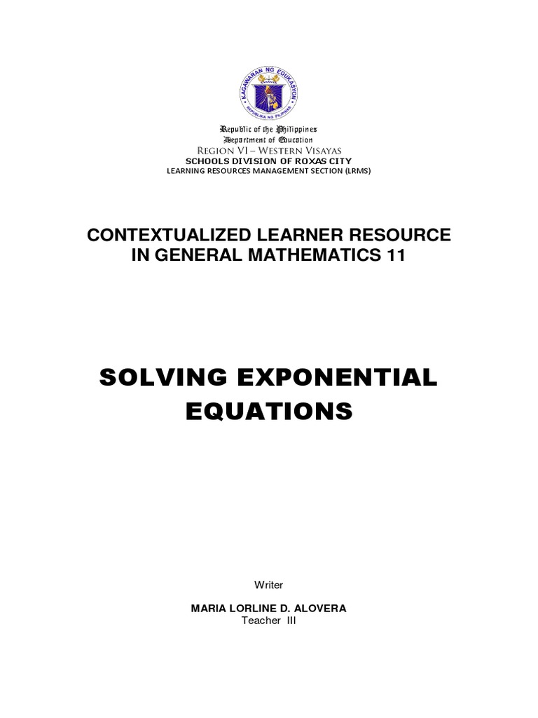 Contextualized Learner Resource in Gen Math 11 | PDF | Equations | Learning