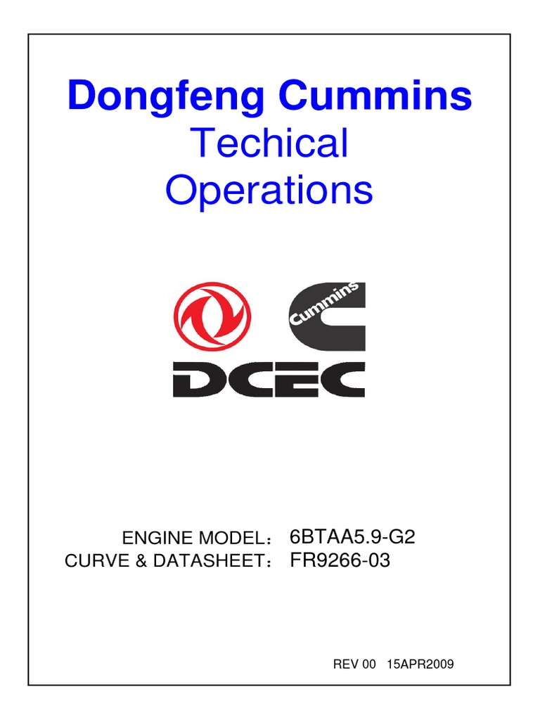 6BTAA5.9-G2 Datasheet - 01 en | PDF | Turbocharger | Engines