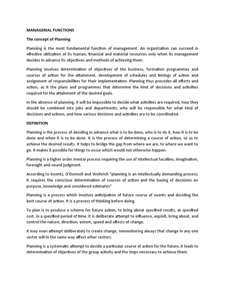 Managerial Functions | PDF | Decision Making | Human Resources